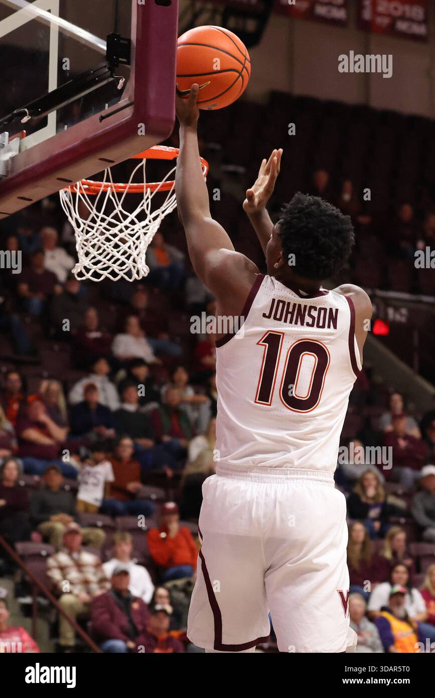 December 11, 2025: Virginia Tech Hokies guard Tyler Johnson (10) lays ...