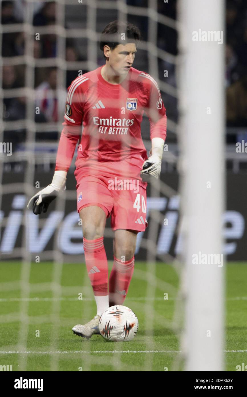 Lyon goalkeeper Remy Descamps during the UEFA Europa League, League ...