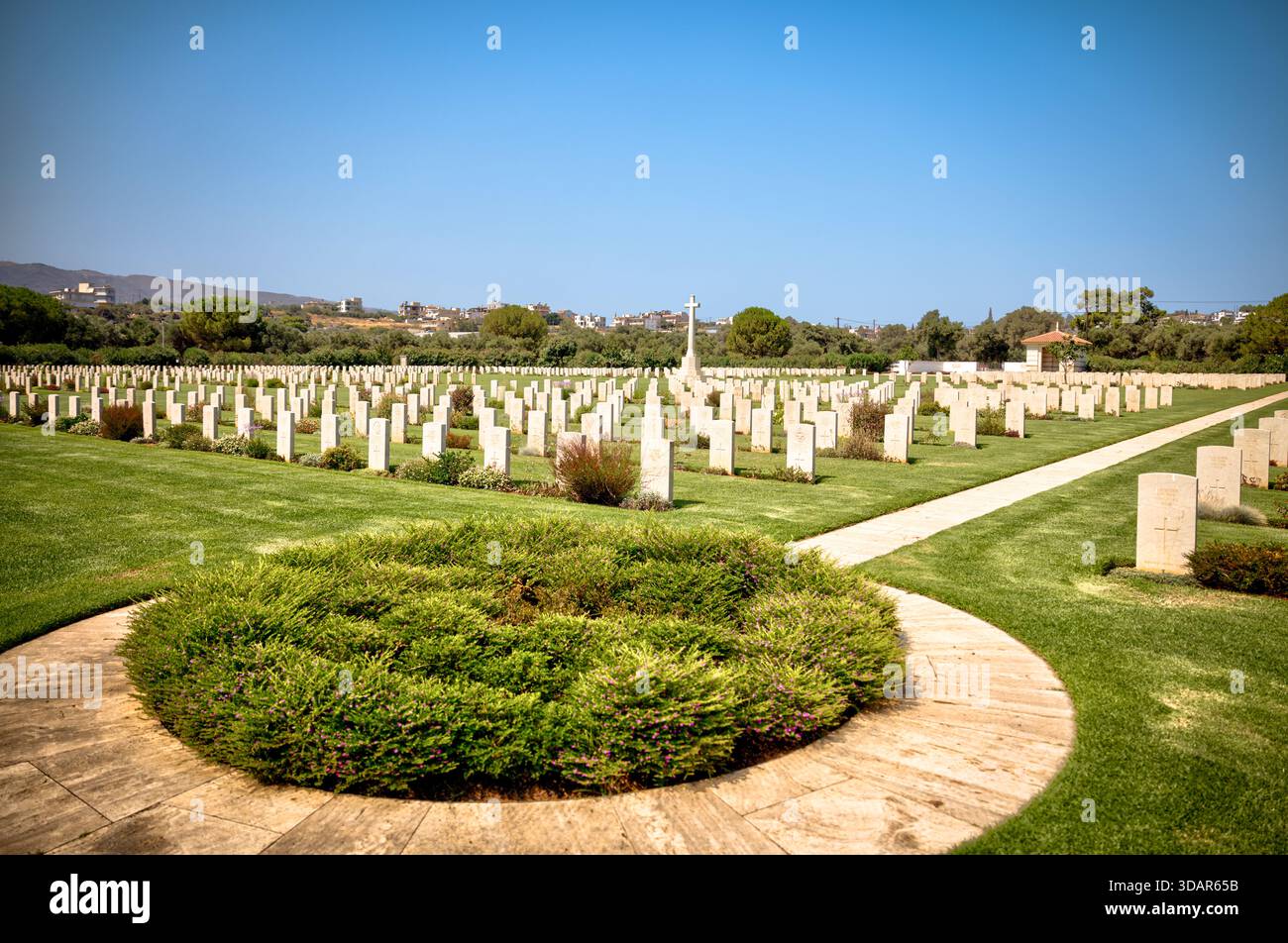 Commonwealth War Graves Commission cemetery in Chania, Crete, with ...