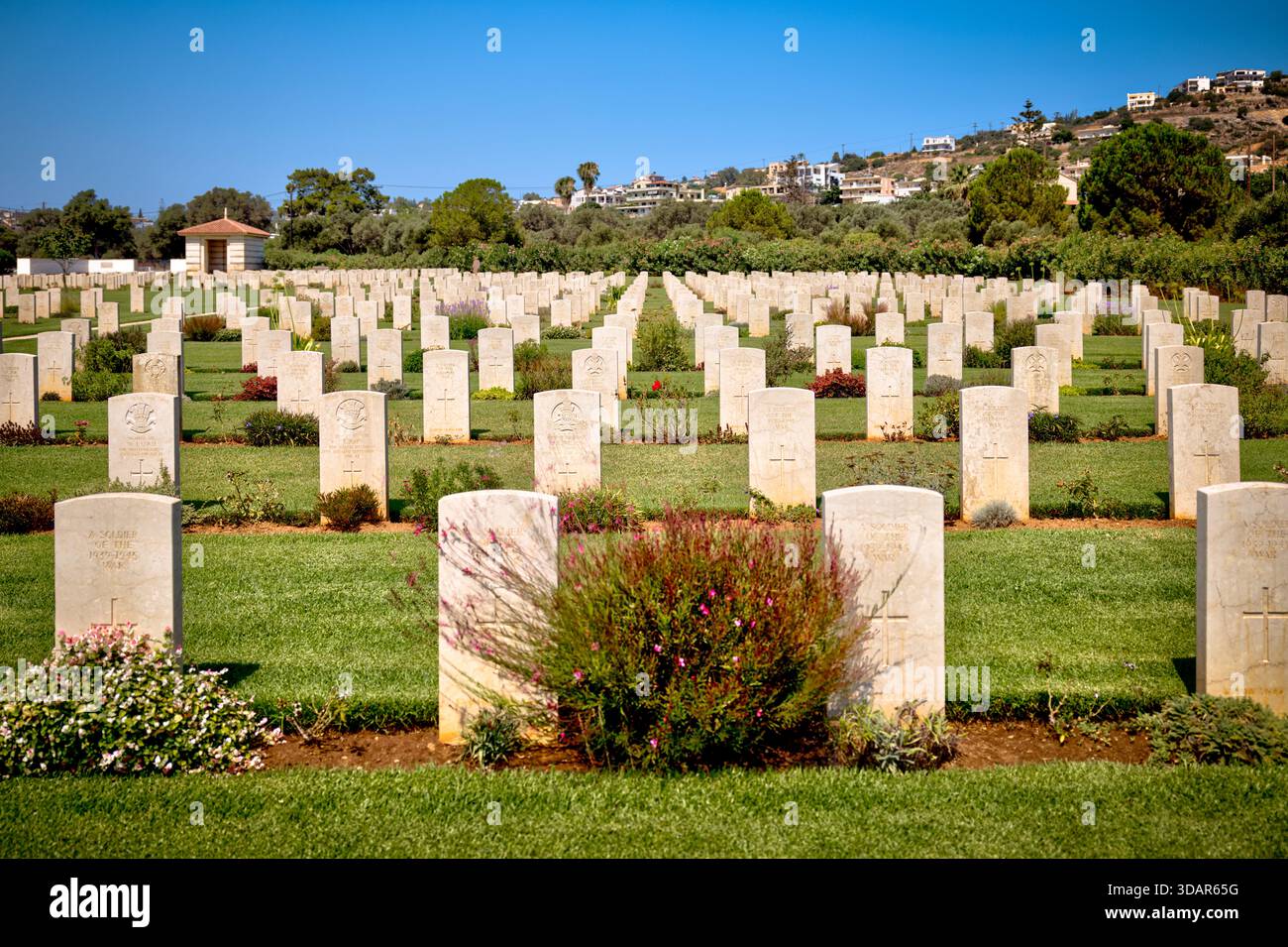 Commonwealth War Graves Commission cemetery in Chania, Crete, with ...