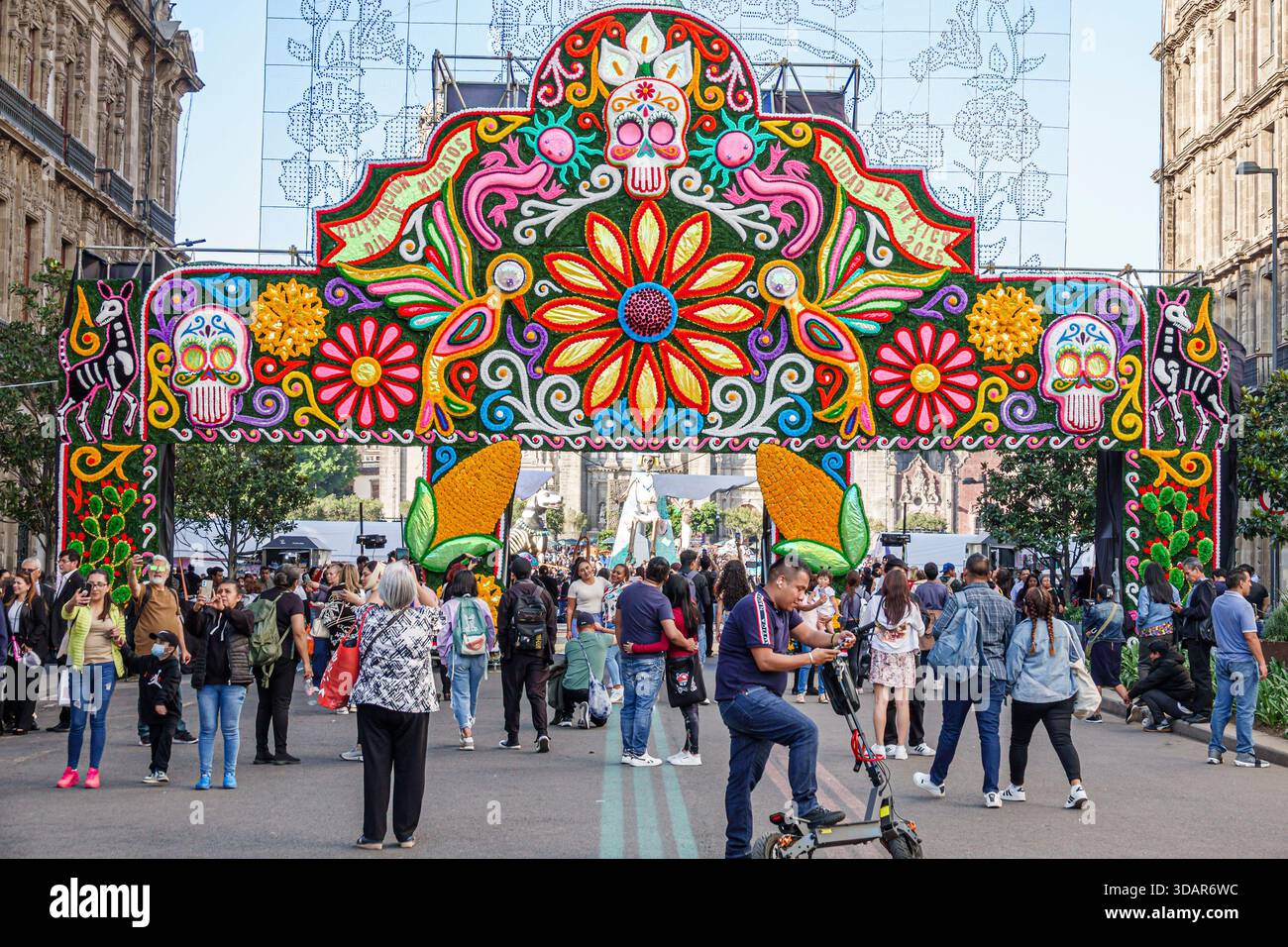 Mexico City Mexico,Centro Historico historic center,Zocalo Day of the ...