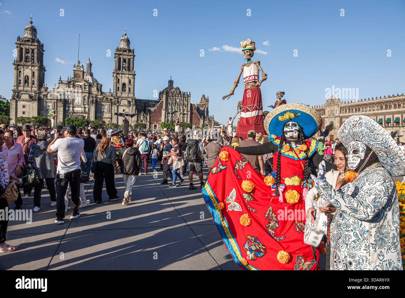 Mexico City Mexico,Centro Historico historic center,Zocalo Day of the ...