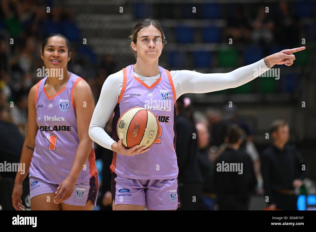 Erin Bollmann of the Lightning reacts during the WNBL Round 8 match ...