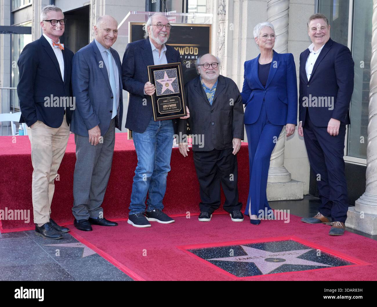 (L-R) Marc Malkin, Steven Nissen, James L. Brooks, Danny DeVito, Jamie ...