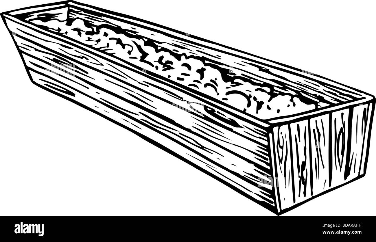 Livestock feeding trough Stock Vector Images - Alamy