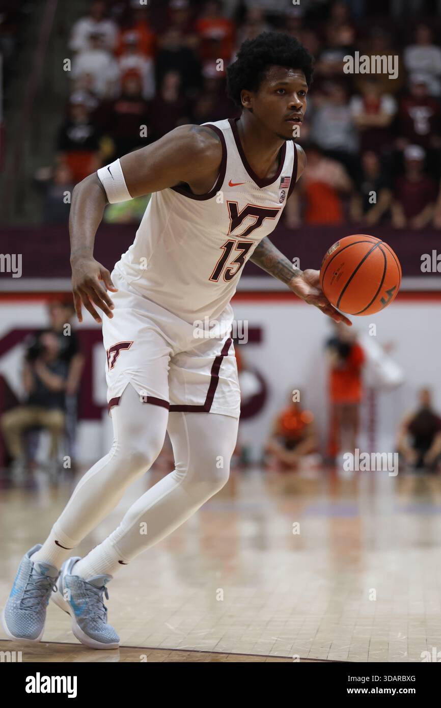 Virginia Tech Hokies forward Amani Hansberry (13) passes the ball at ...