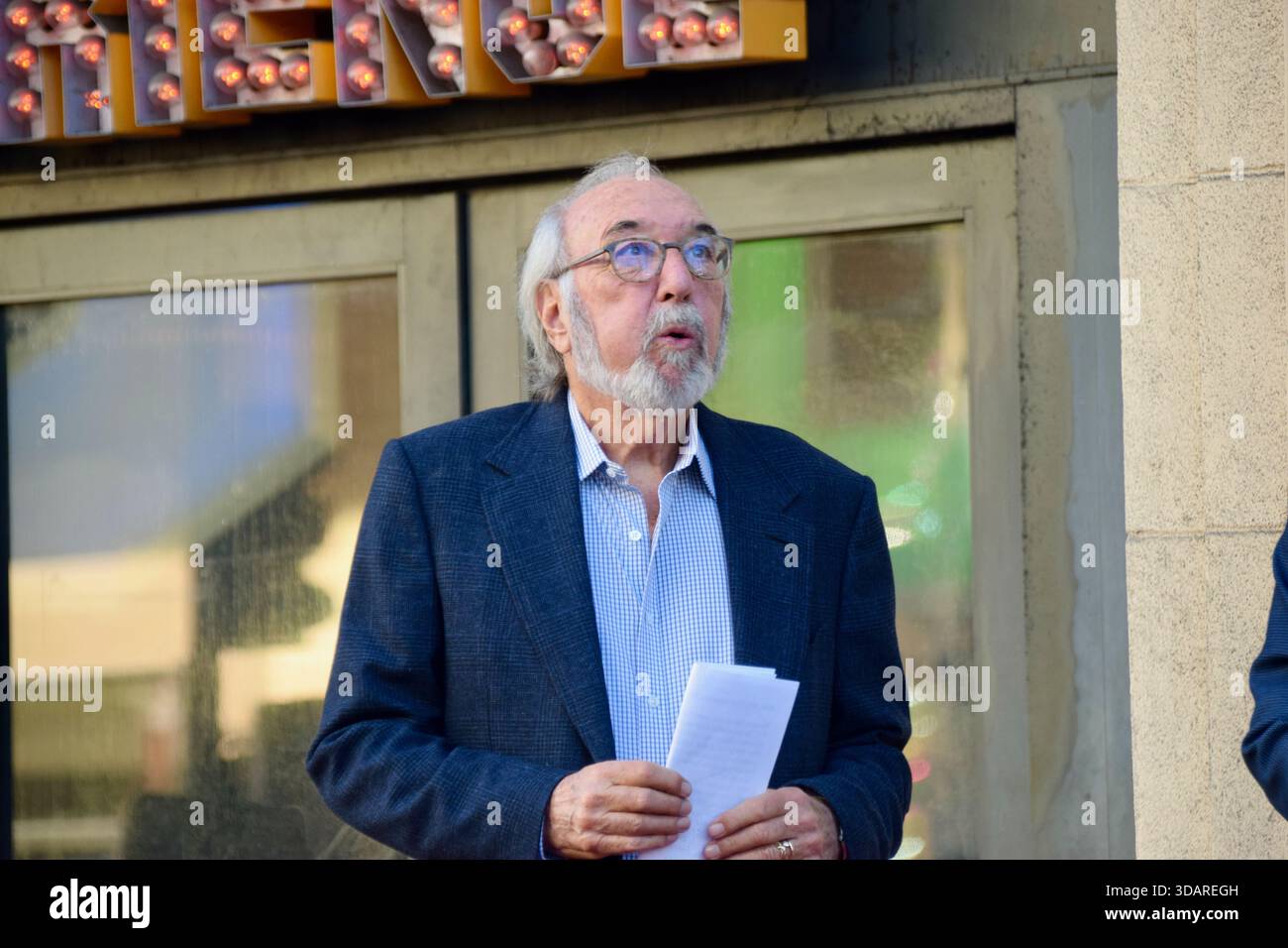 Honoree James L. Brooks poses at his Hollywood Walk of Fame star ...