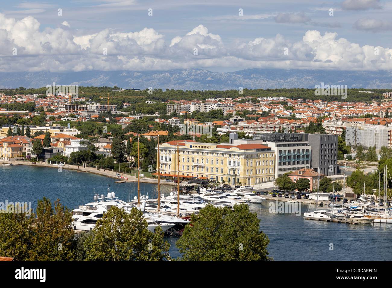 Zadar, Croatia - September 14, 2025: Aerial view of scenic Jazine Bay ...