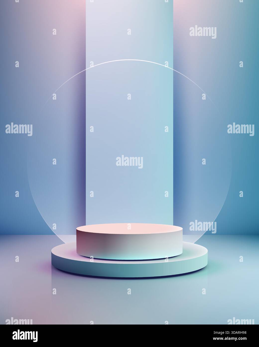 Circle pedestal on pastel Stock Vector Images - Alamy