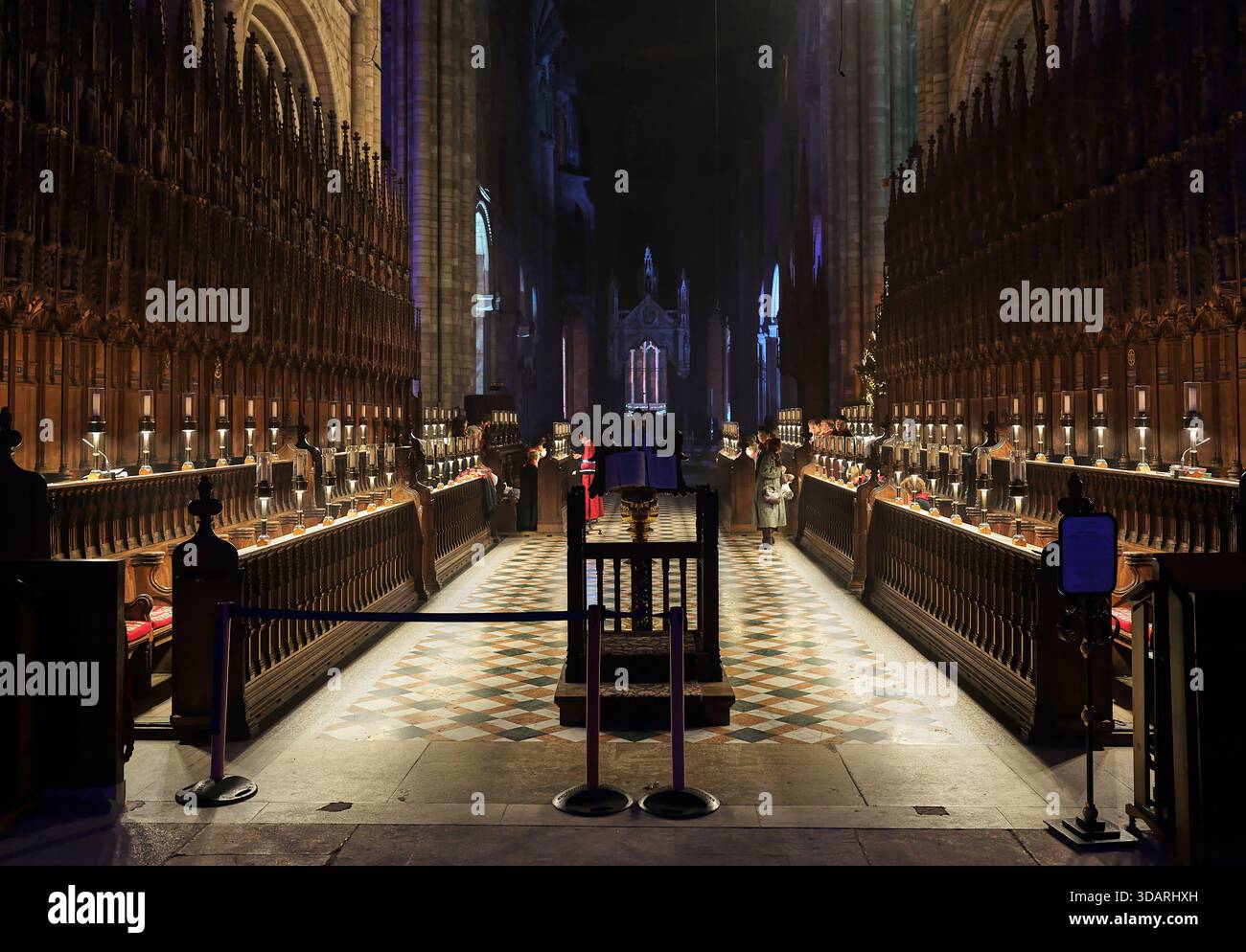 Quire (choir) during the christmas light show at Peterborough christian ...