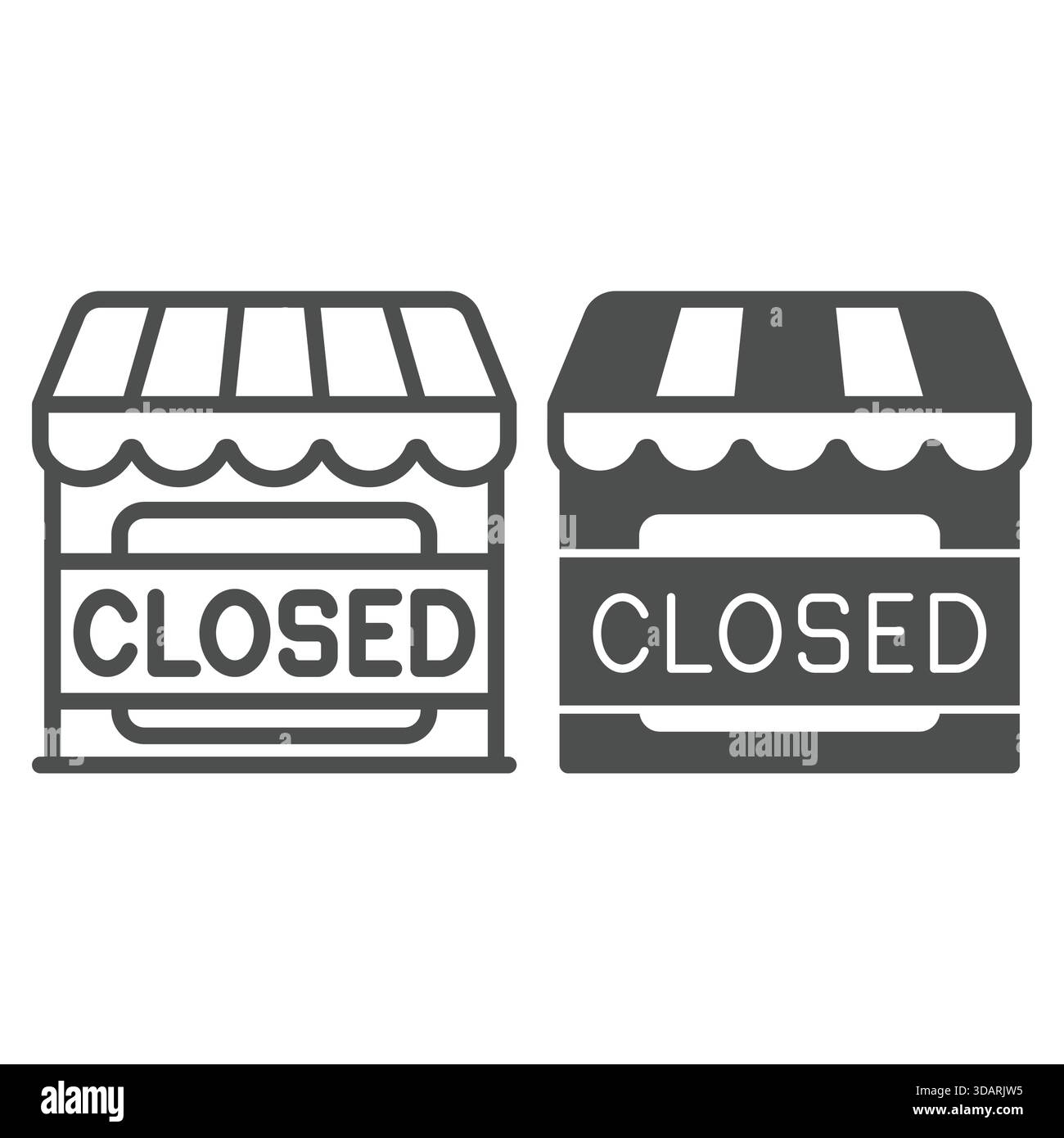 Notice in shop door Black and White Stock Photos & Images - Alamy