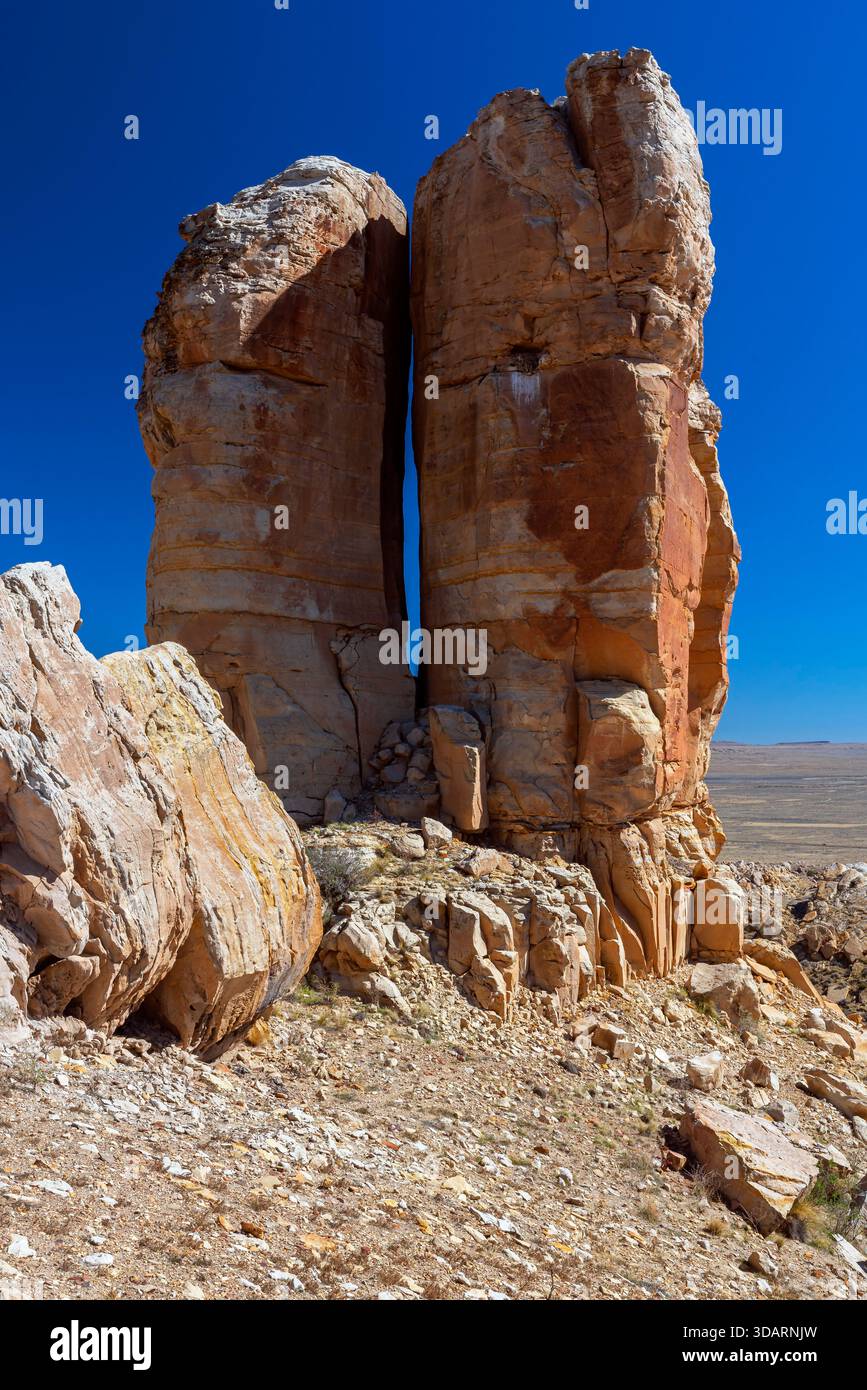 Corn Rocks outside Burial area and Musungnuvi village in Second Mesa ...
