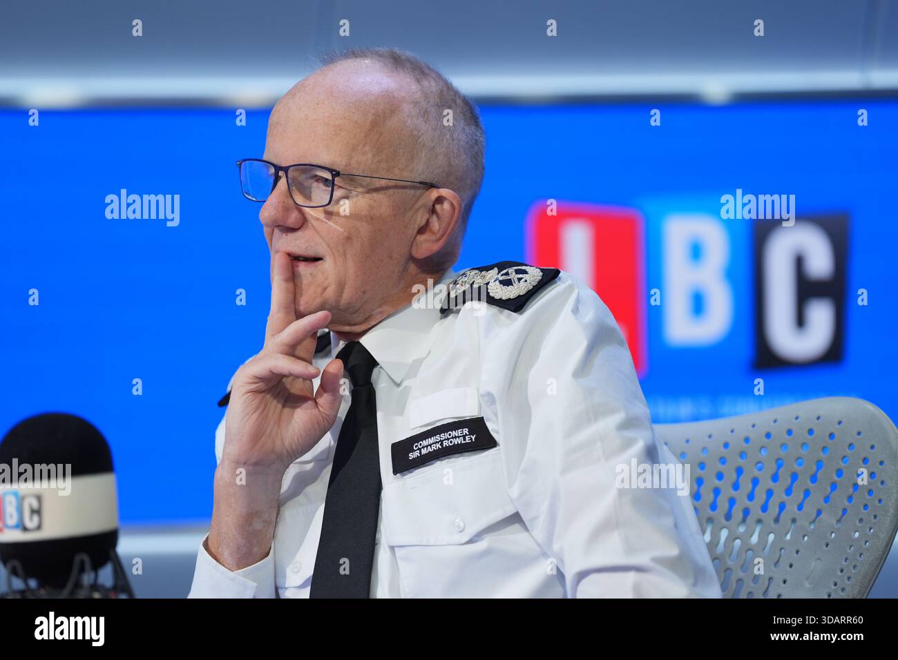 Metropolitan Police Commissioner Sir Mark Rowley takes part in Call the ...