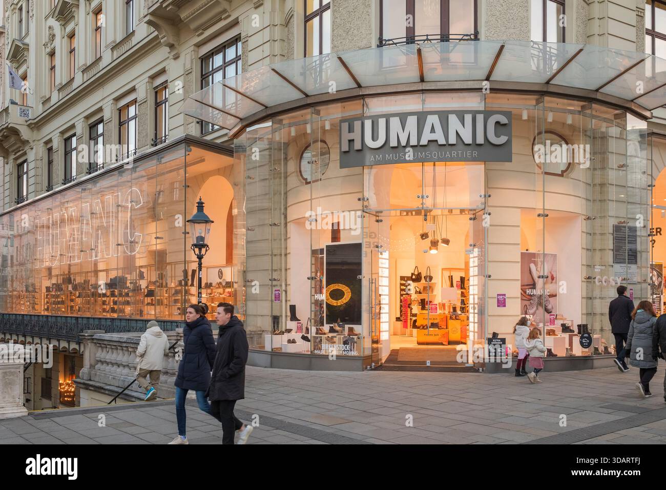 Humanic branch at the MuseumsQuartier in Vienna Stock Photo - Alamy