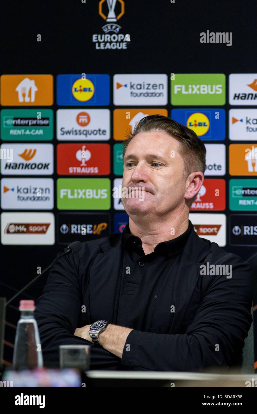 Budapest, Hungary. 11th, December 2025. Head coach Robbie Keane of ...