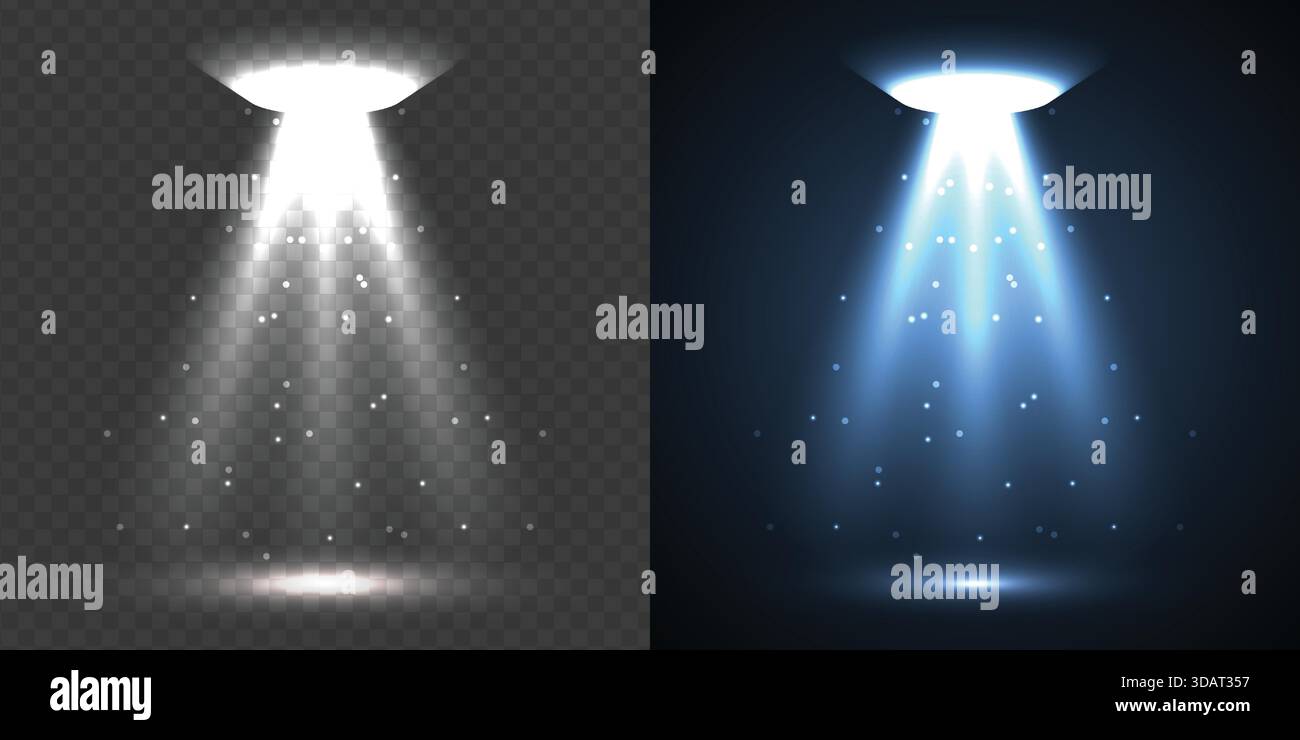 Blue Spotlight Beam With Particles Stock Vector Image & Art - Alamy