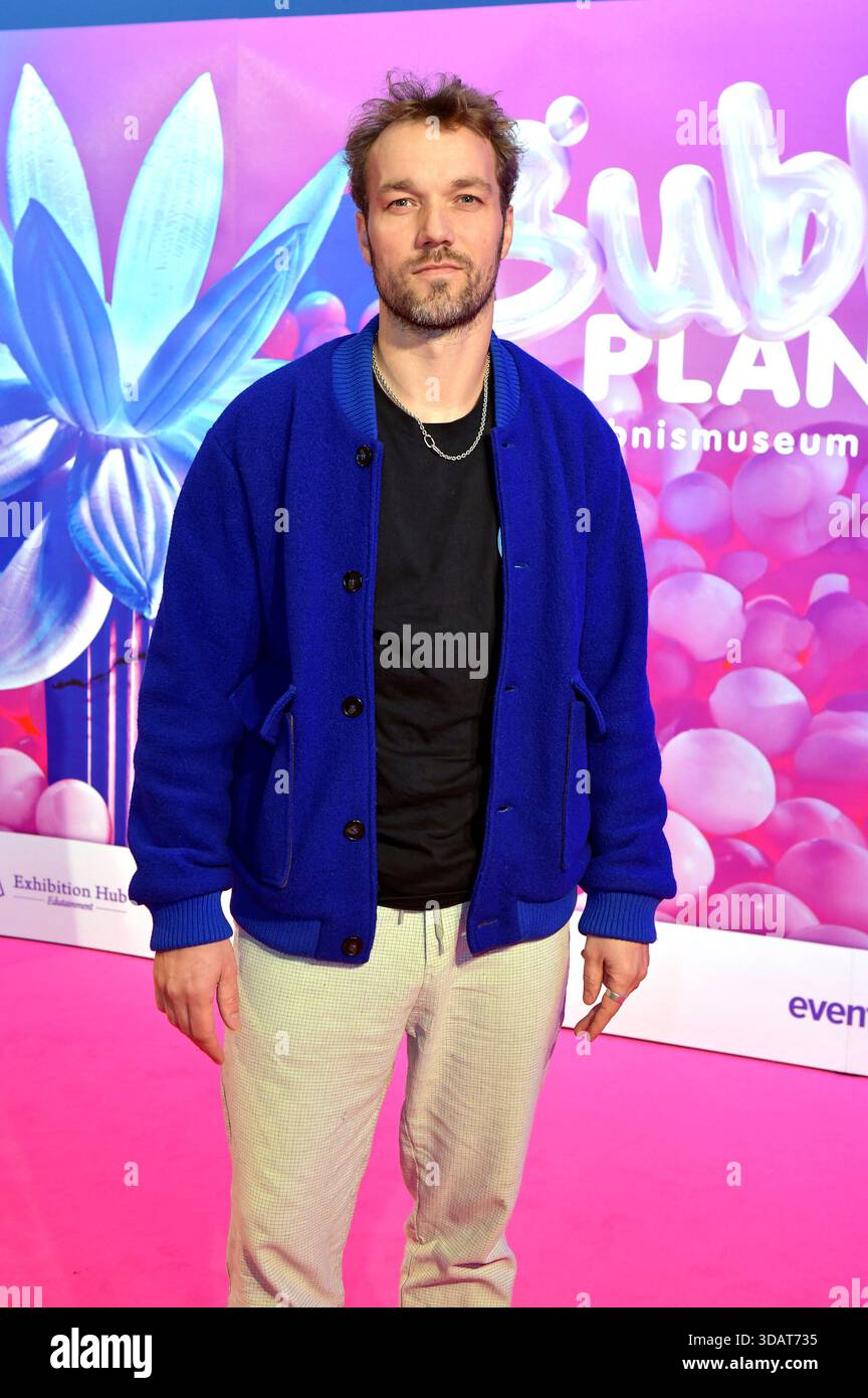 Max Woelky at the opening of the exhibition 'Bubble Planet - The ...