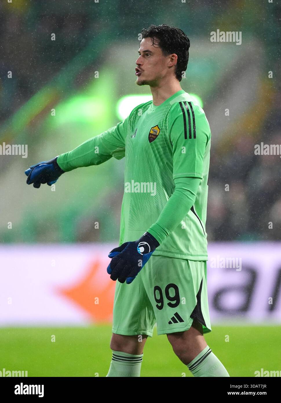 Roma goalkeeper Mile Svilar during the UEFA Europa League match at ...