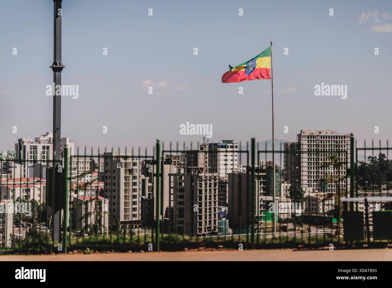 Flagge von Aethiopien, aufgenommen in Addis Abeba, 10.12.2025. Addis ...