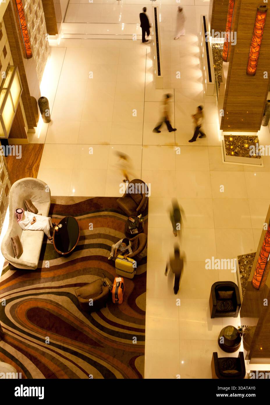 Busy hotel lobby in Dubai Stock Photo - Alamy