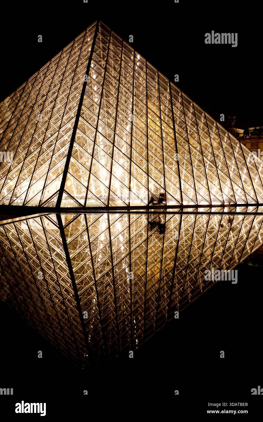 The Louvre's famous glass pyramid Stock Photo - Alamy