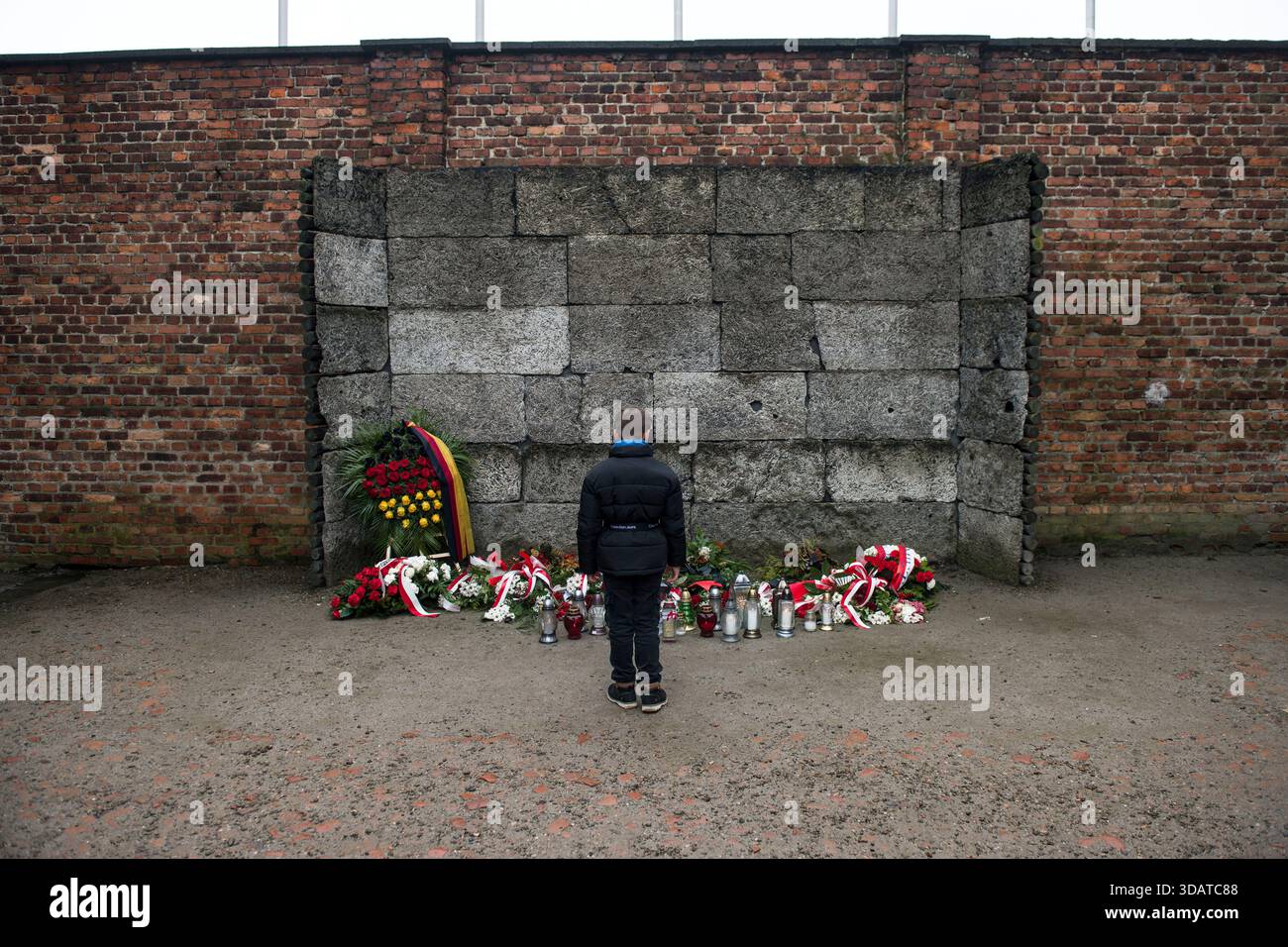 The so called "Death Wall" where Nazis executed thousands of prisoners ...