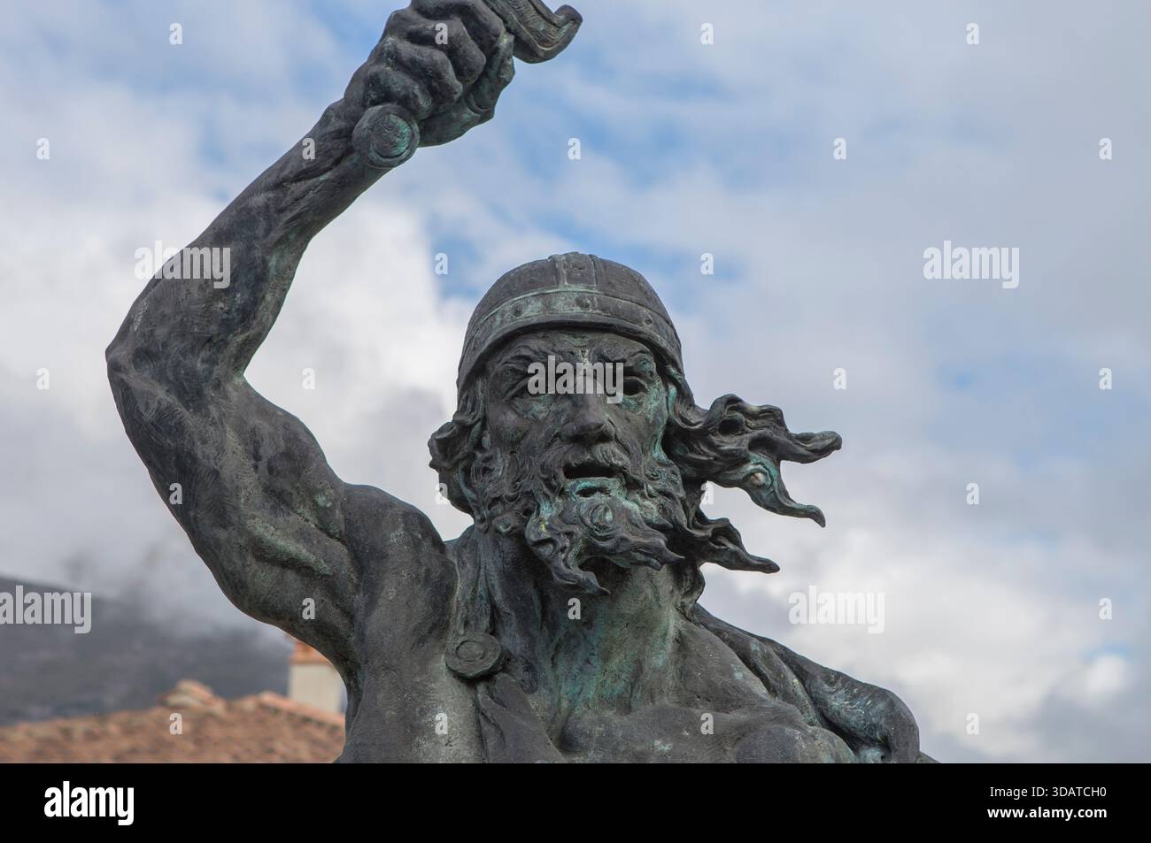 Guijo, Spain - Dec 8th, 2025: Viriathus sculpture, rebel leader of the ...