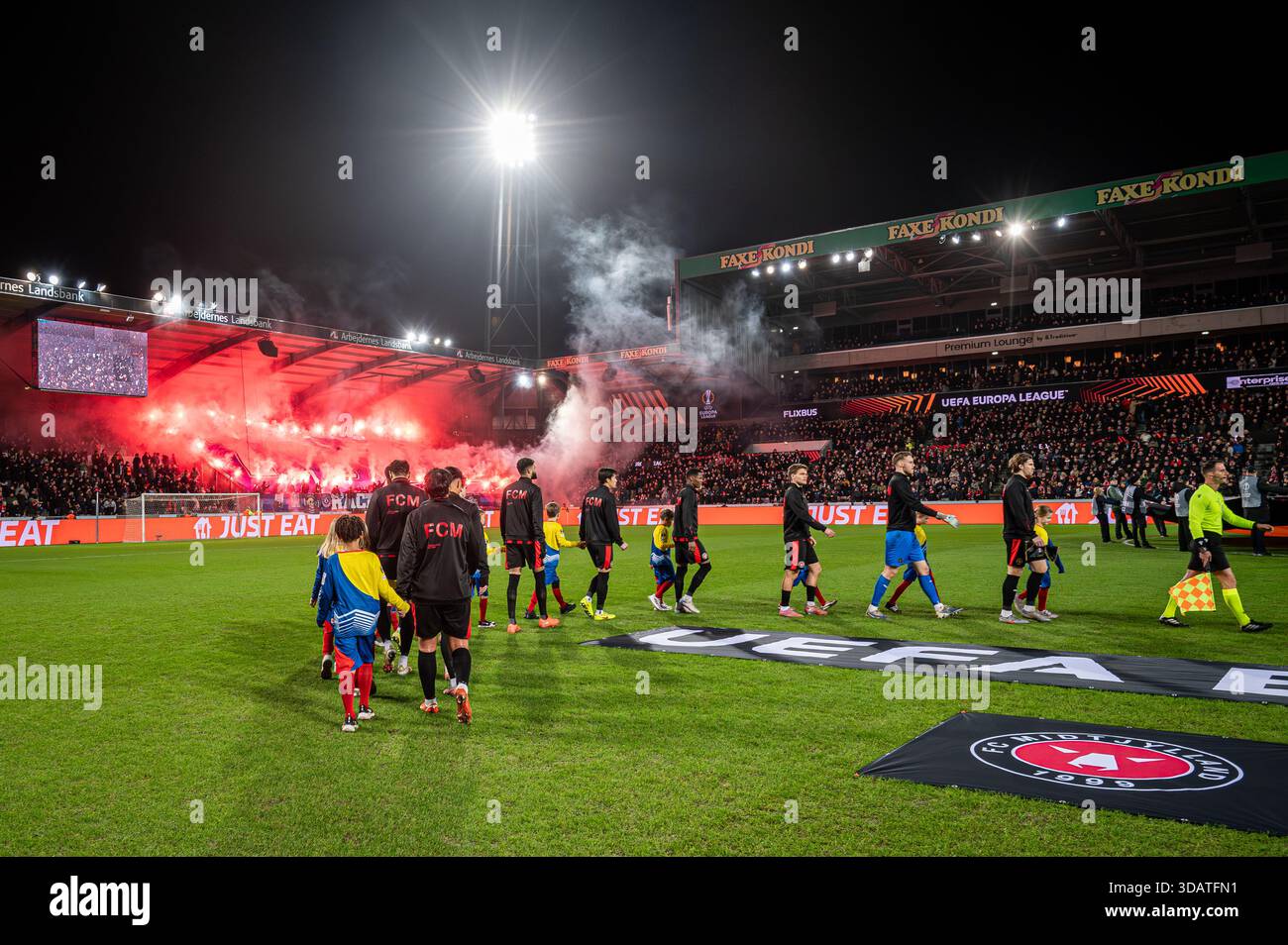 Herning, Denmark. 11th, December 2025. The players of FC Midtjylland ...