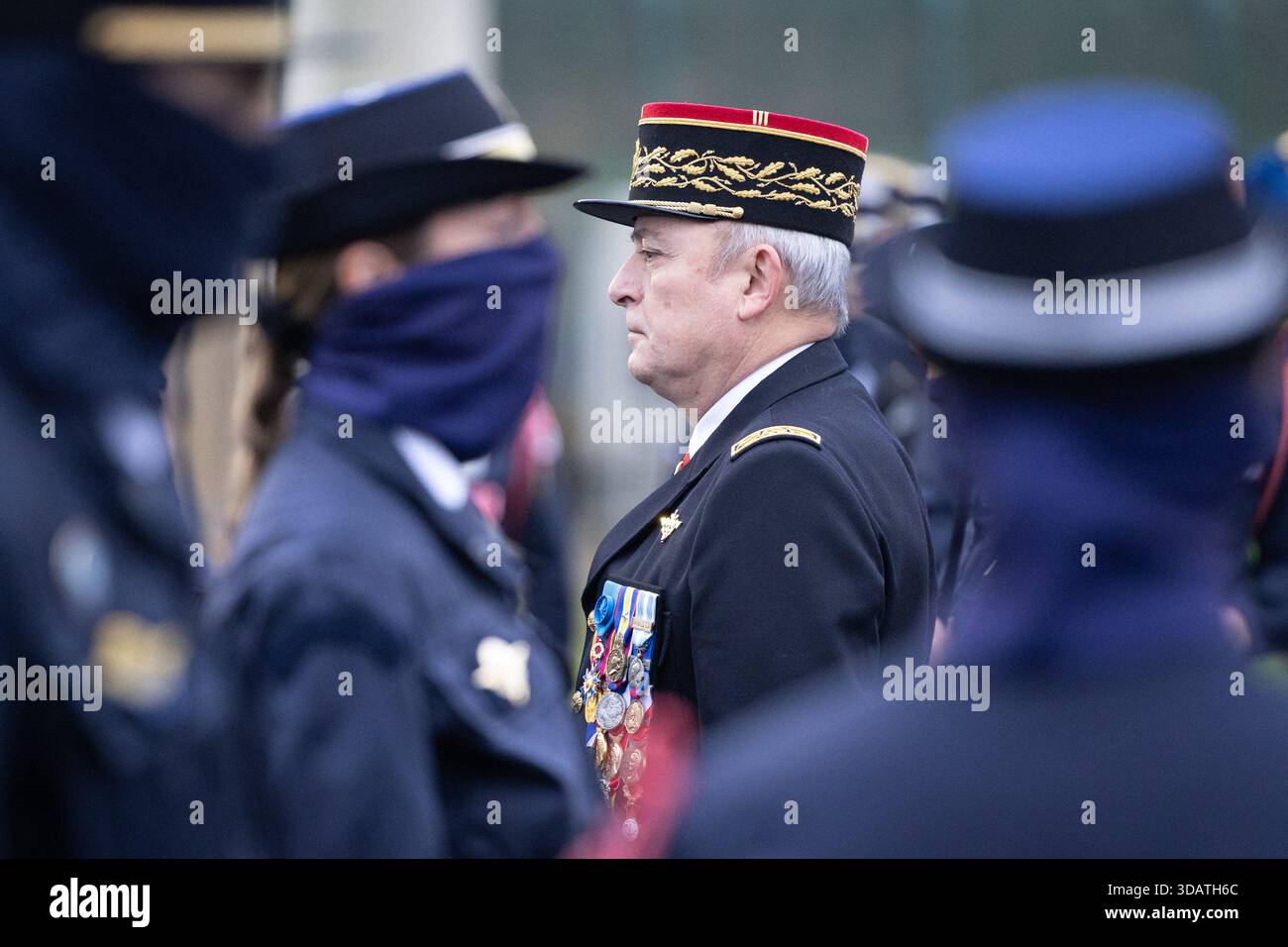 Director General of the National Gendarmerie Hubert Bonneau during a ...