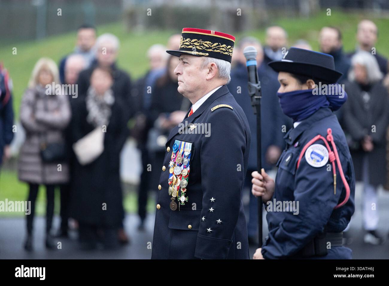 Director General of the National Gendarmerie Hubert Bonneau during a ...