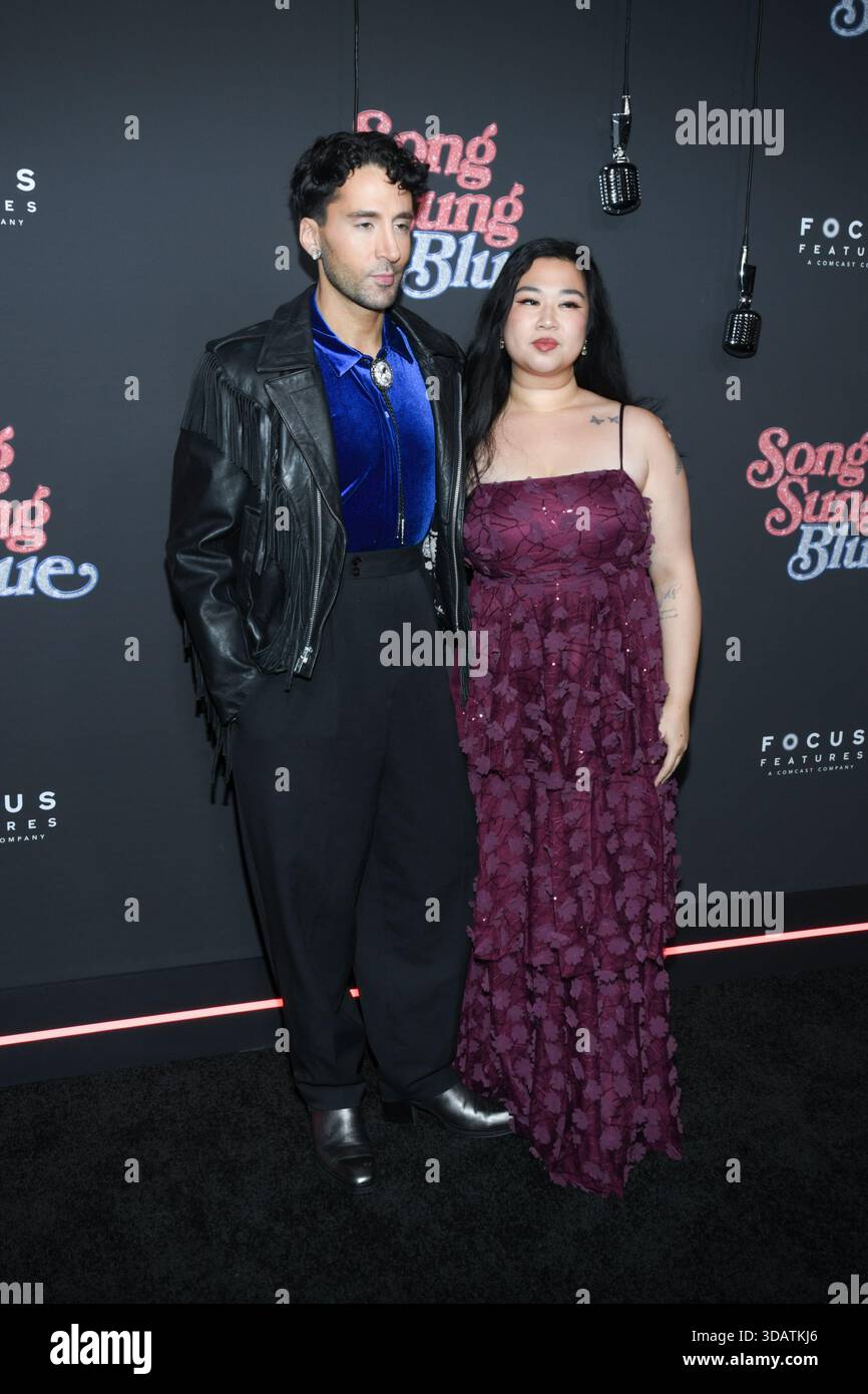 Darius Rose (L) attends the "Song Sung Blue" New York Premiere at AMC ...
