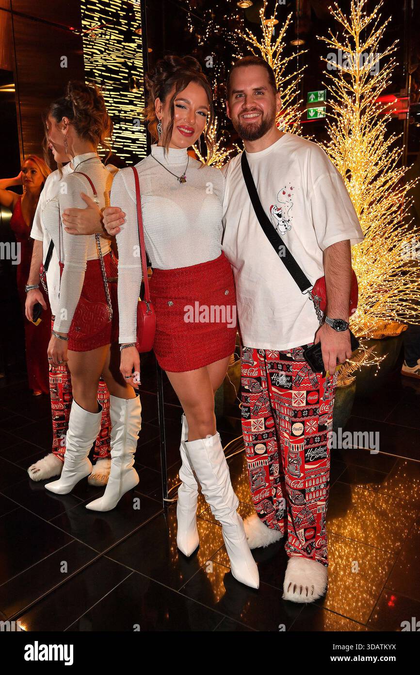 Joelina Drews and Adrian Louis during Cathy's Charity Christmas at ...