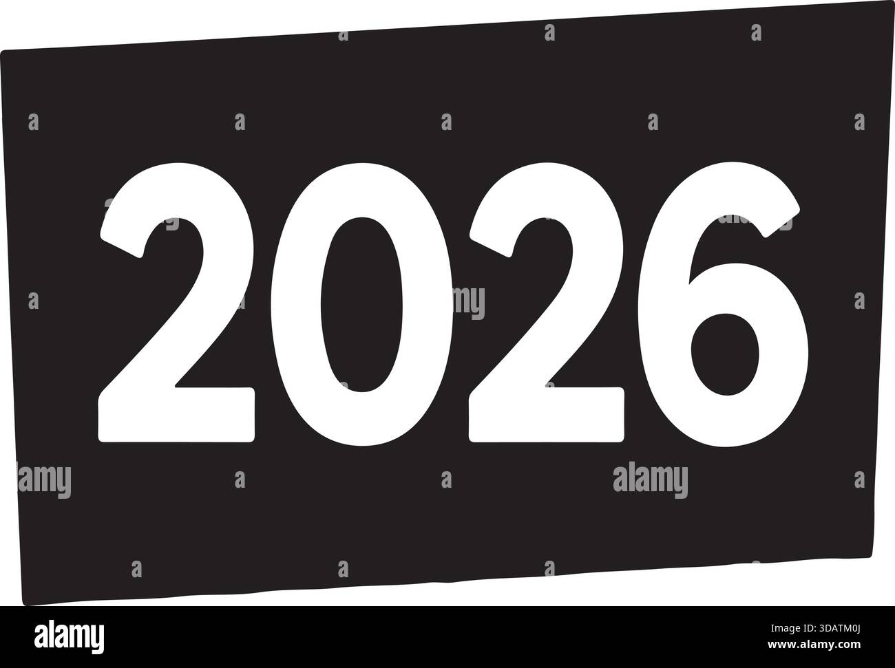 Bold white 2026 text hi-res stock photography and images - Alamy