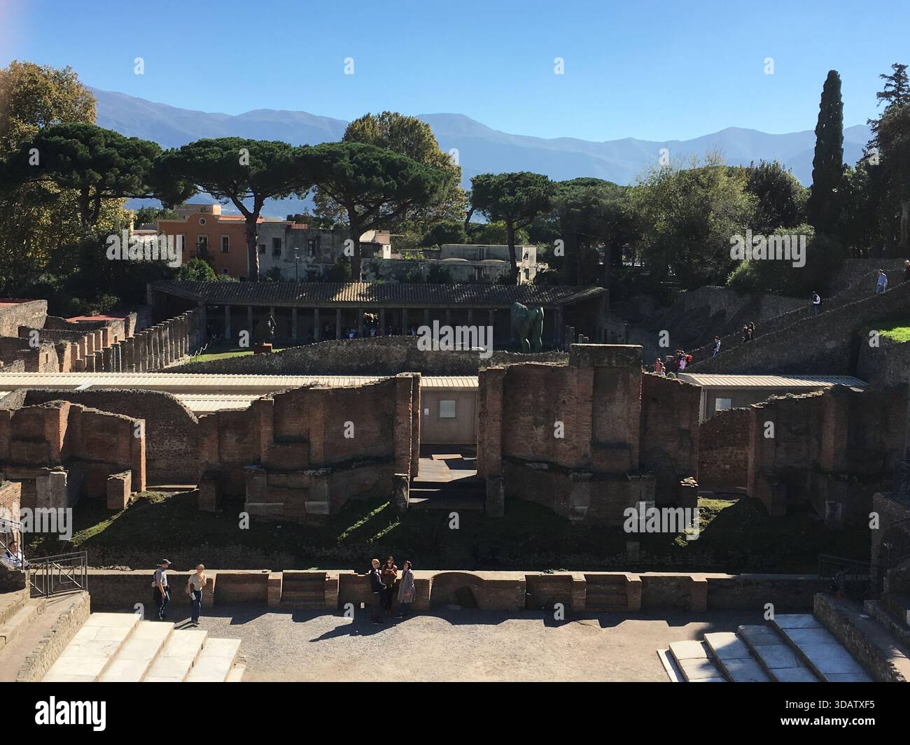 Ancient ruins of Pompeii in southern Italy, preserving streets, homes ...