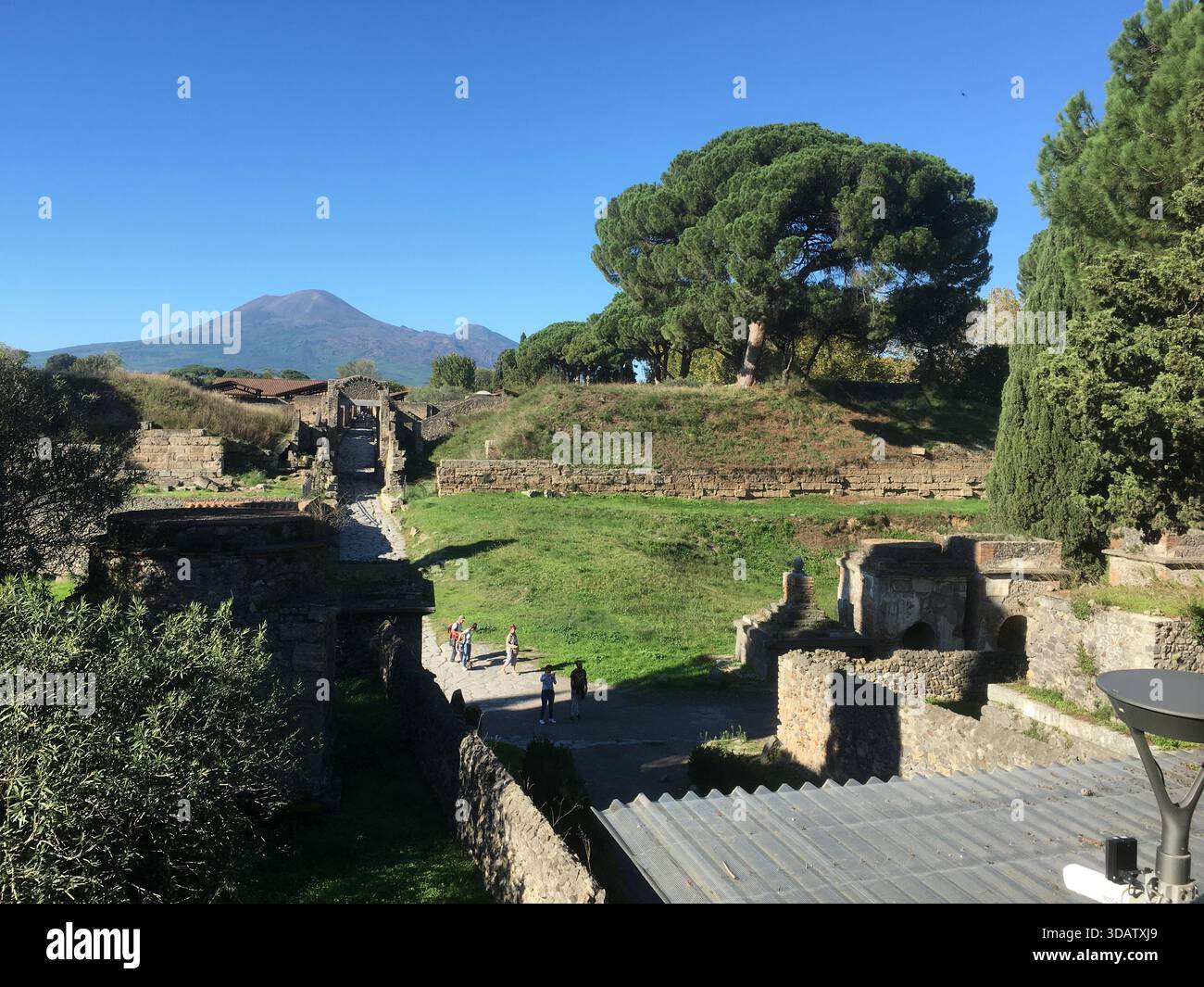 Ancient ruins of Pompeii in southern Italy, preserving streets, homes ...