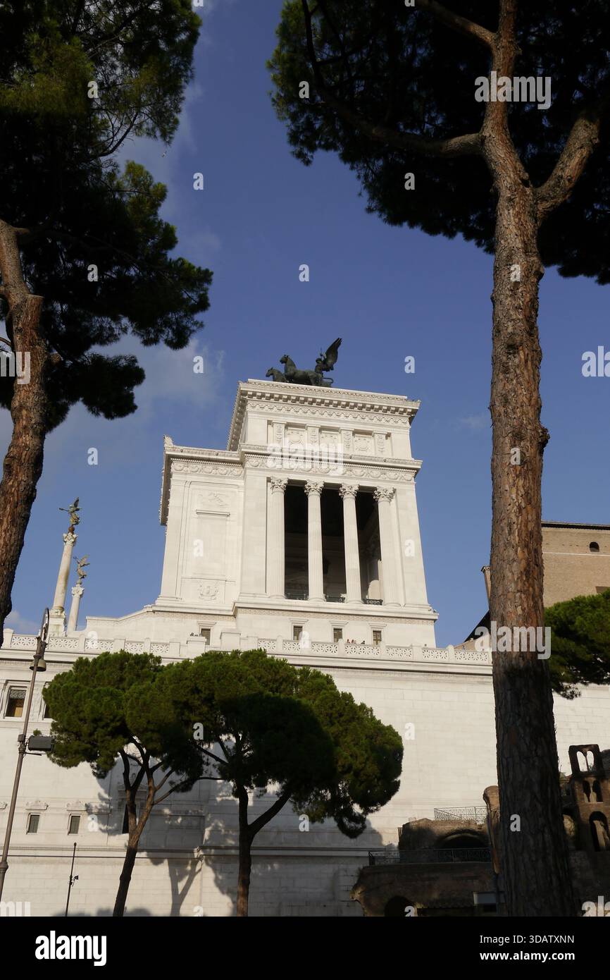 The Monument to Victor Emmanuel II in Rome, Italy, featuring its grand ...