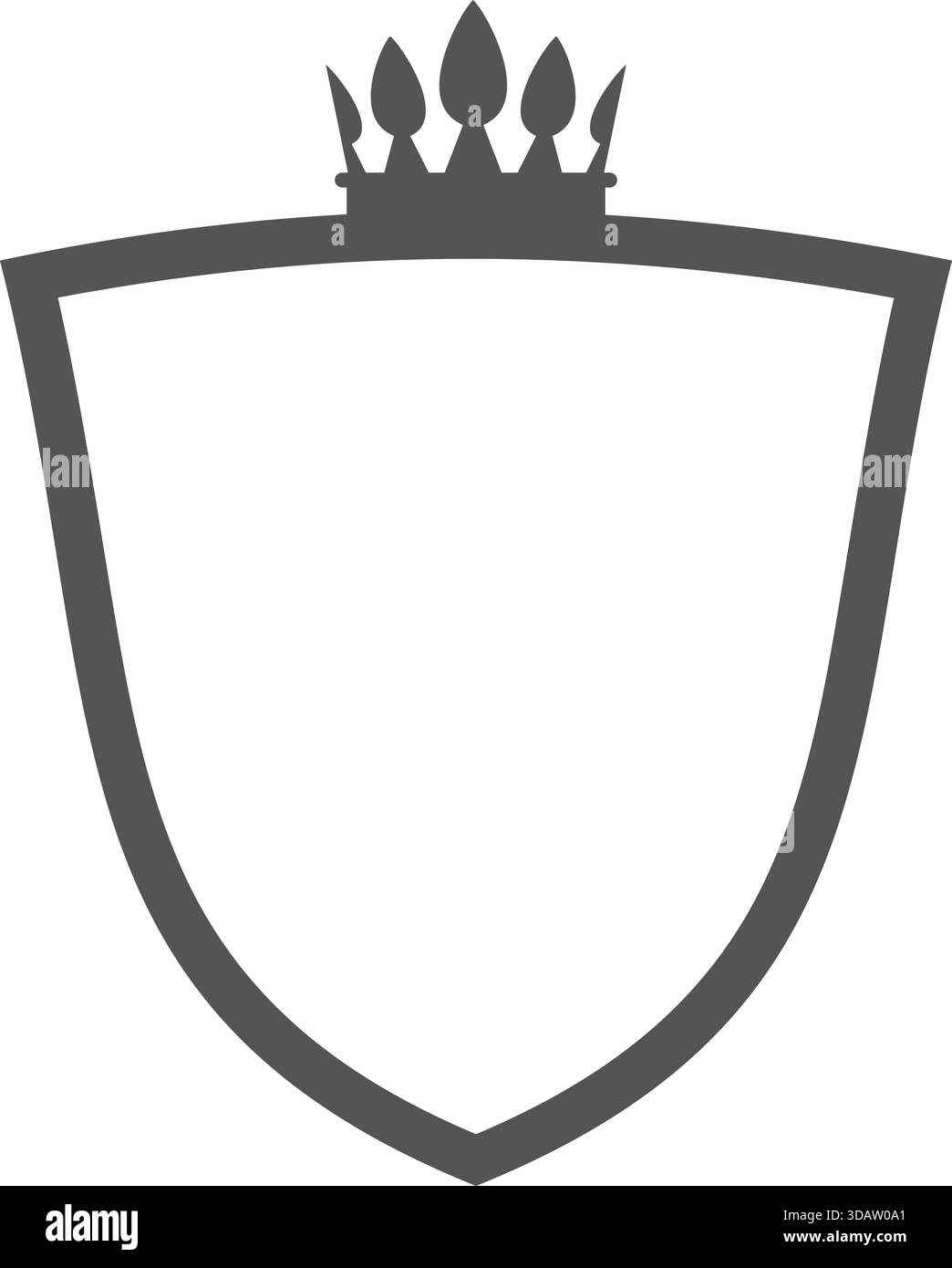 A black shield with a crown on top. The shield is a symbol of ...