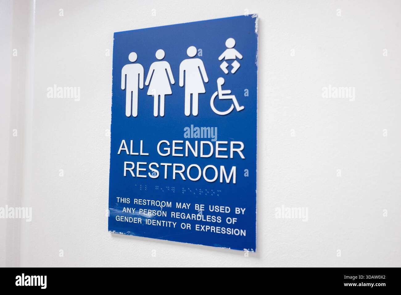 Signage for All Gender Restroom with text reading This Restroom May Be ...