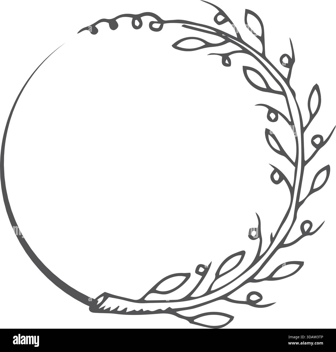 Vintage floral leafy background Black and White Stock Photos & Images ...