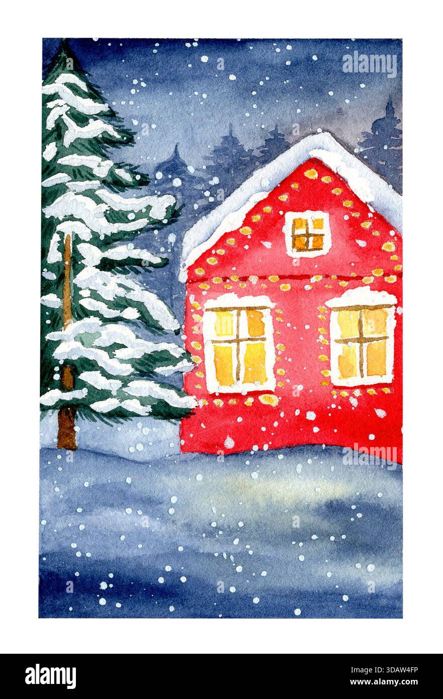 Forest fir trees snowy Cut Out Stock Images & Pictures - Alamy