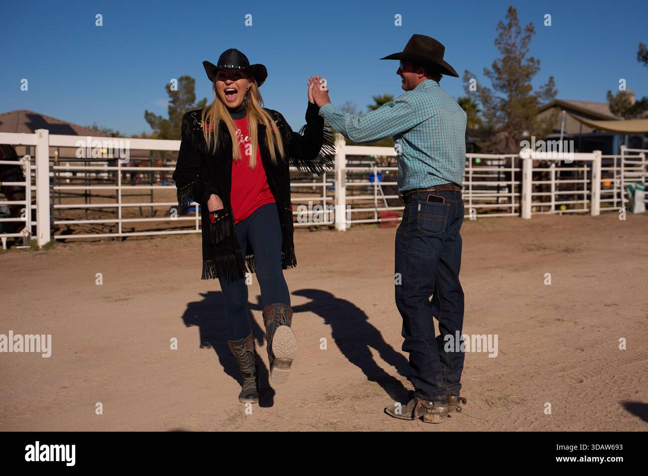 Kristine Weitz, left, owner of Fly Again Ranch Horse Boarding and Hotel ...