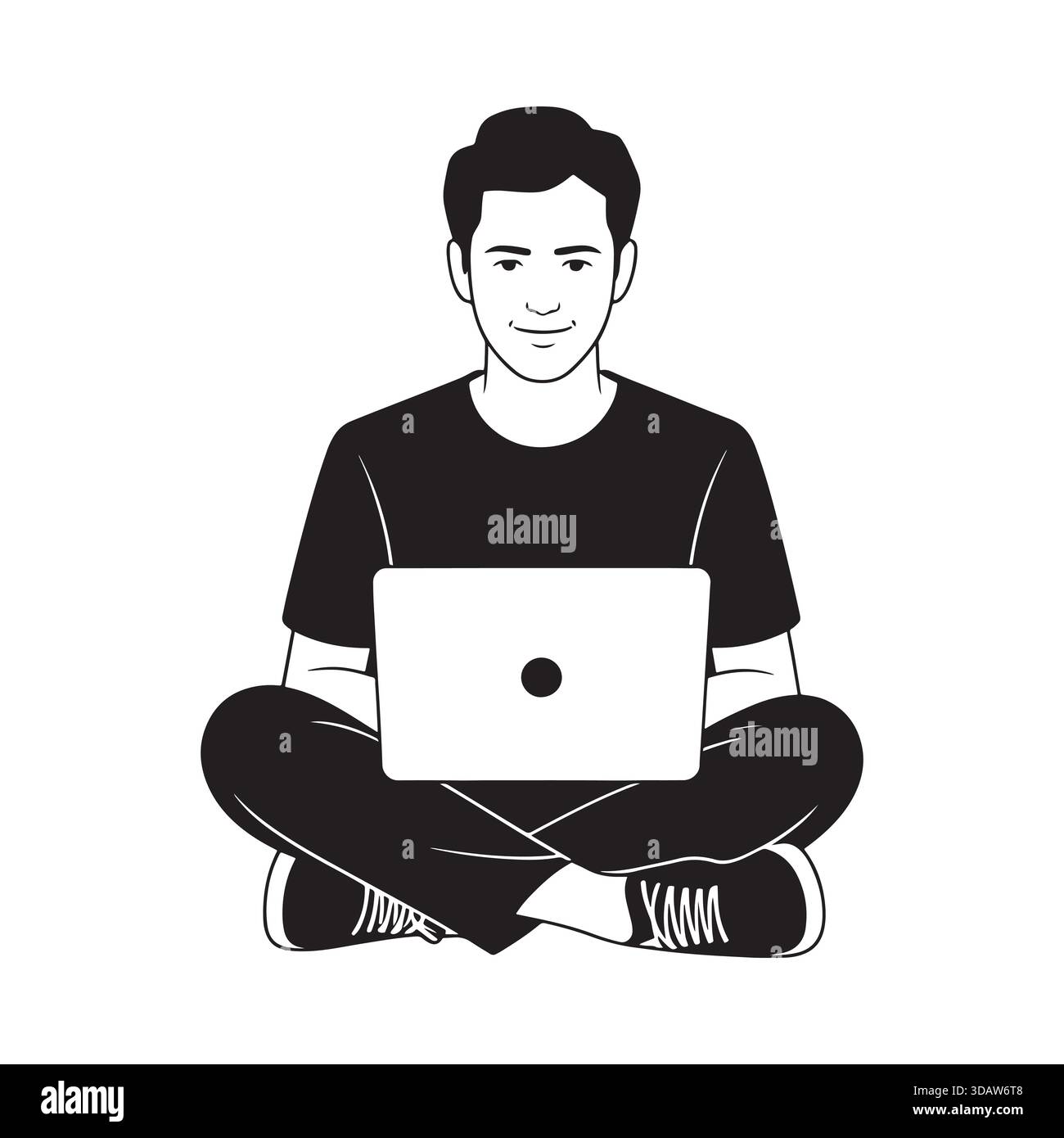 Clean a laptop screen Stock Vector Images - Alamy