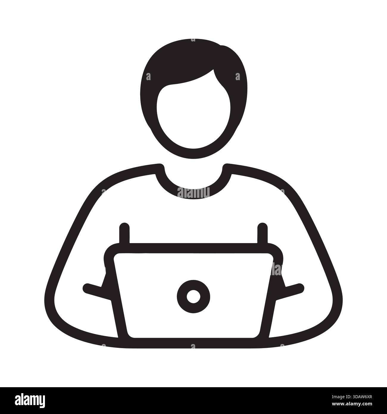 Minimalist white laptop keyboard Cut Out Stock Images & Pictures - Alamy