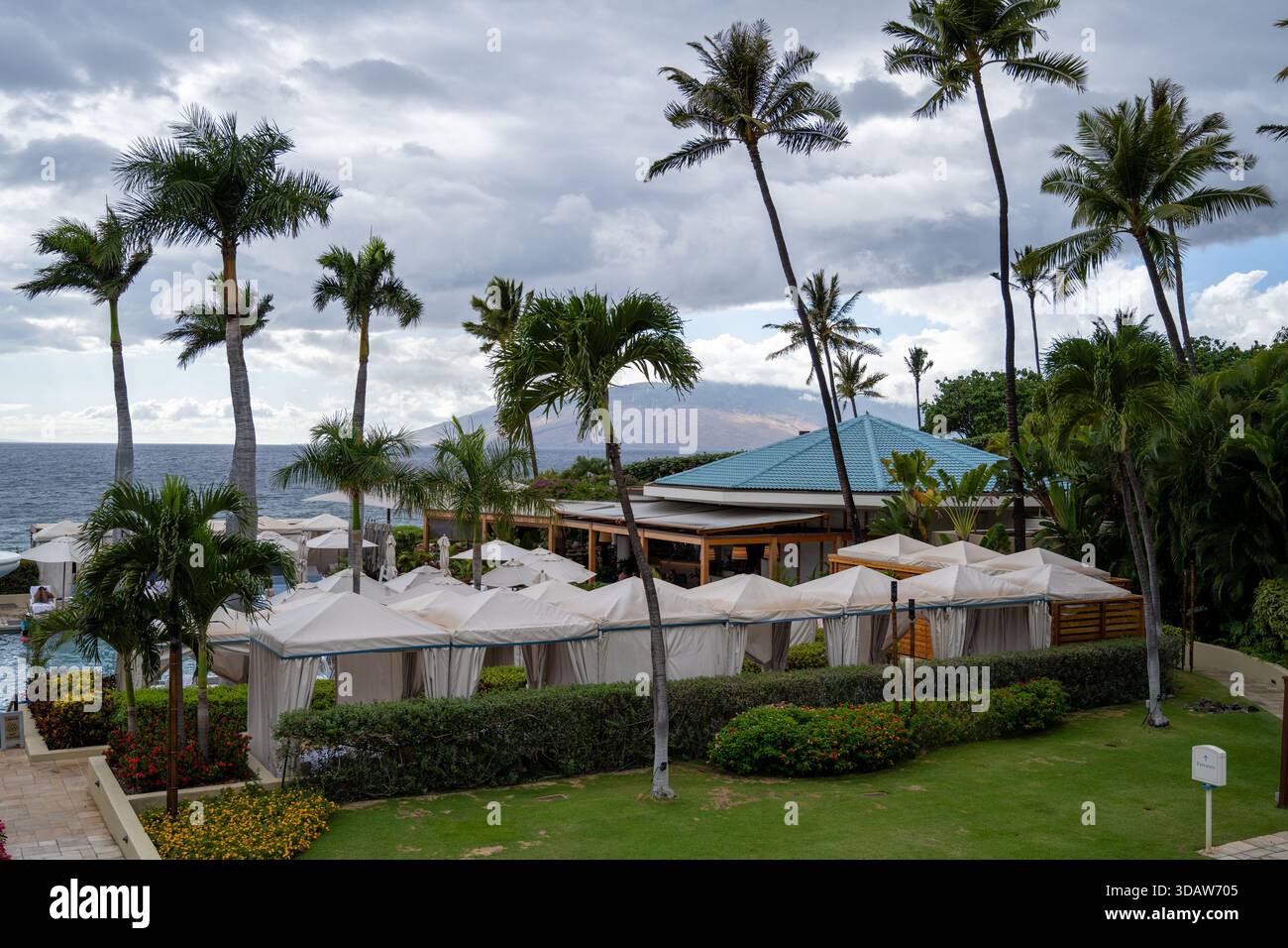 Overhead view of the Four Seasons Resort Maui at Wailea, Kihei, Hawaii ...