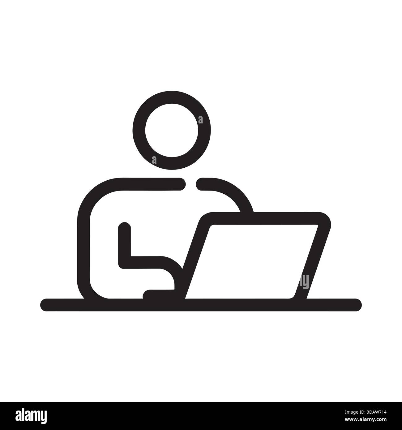 Male laptop computer working Black and White Stock Photos & Images - Alamy