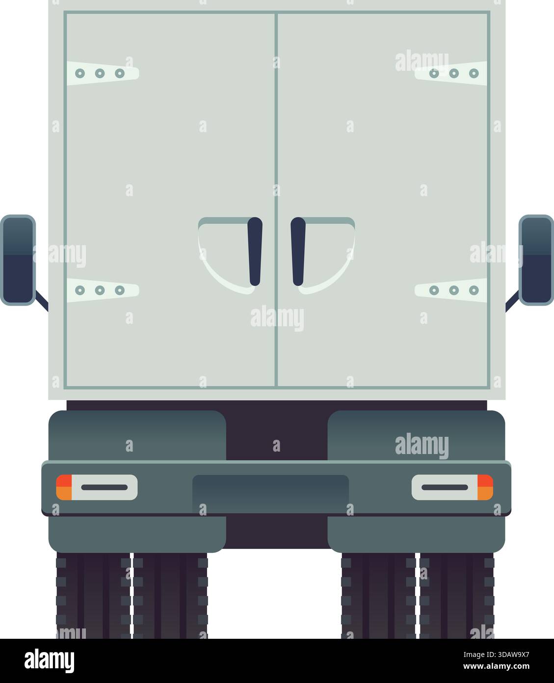 Big modern white truck Stock Vector Images - Alamy
