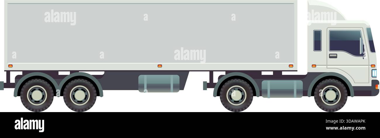 Lorry carry trailer on Stock Vector Images - Alamy