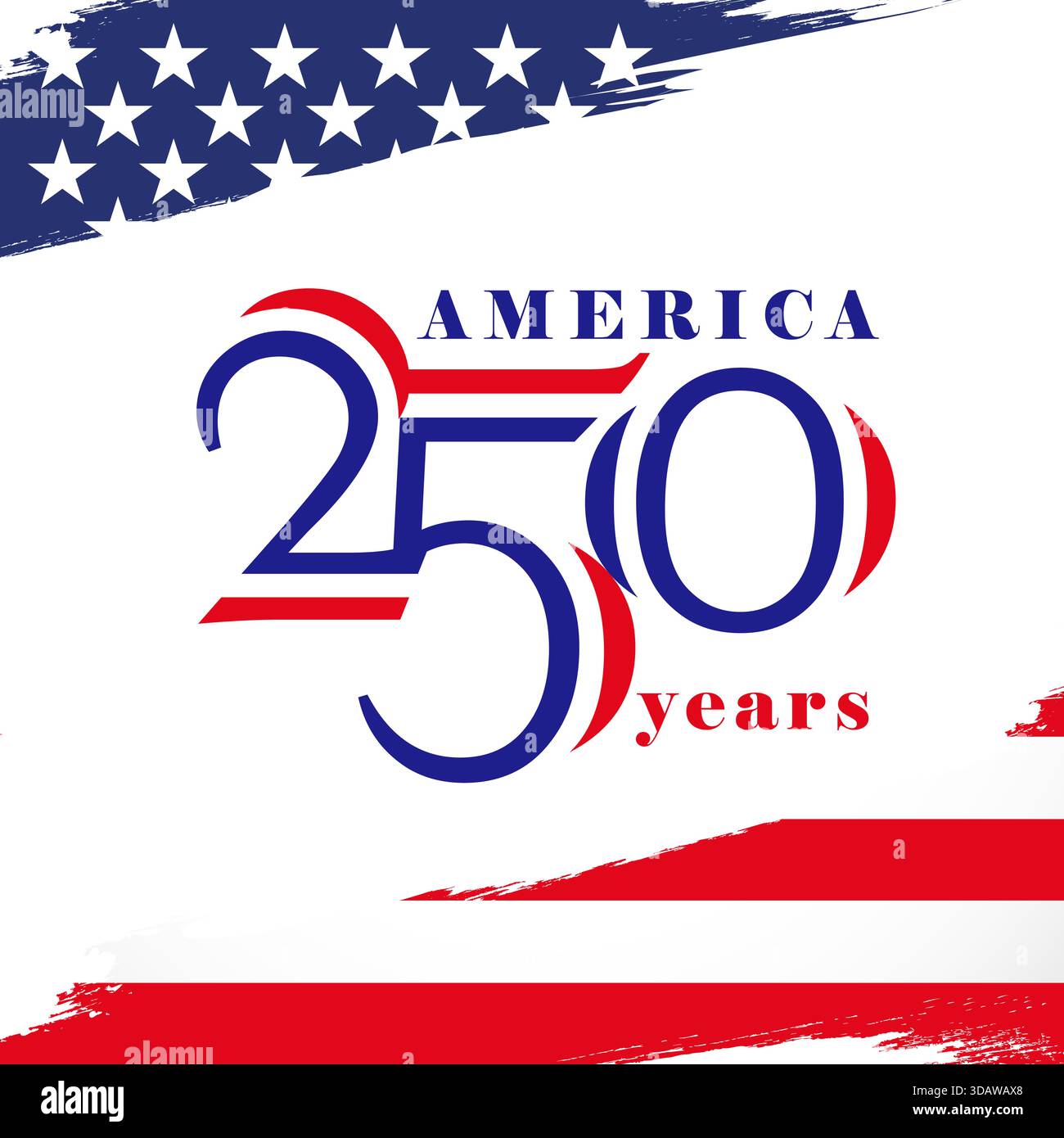 America 250 years anniversary, USA logo design. Celebrate 250th ...