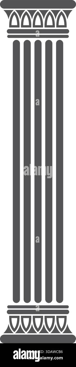 A tall column with a white background. It is a very simple design Stock ...