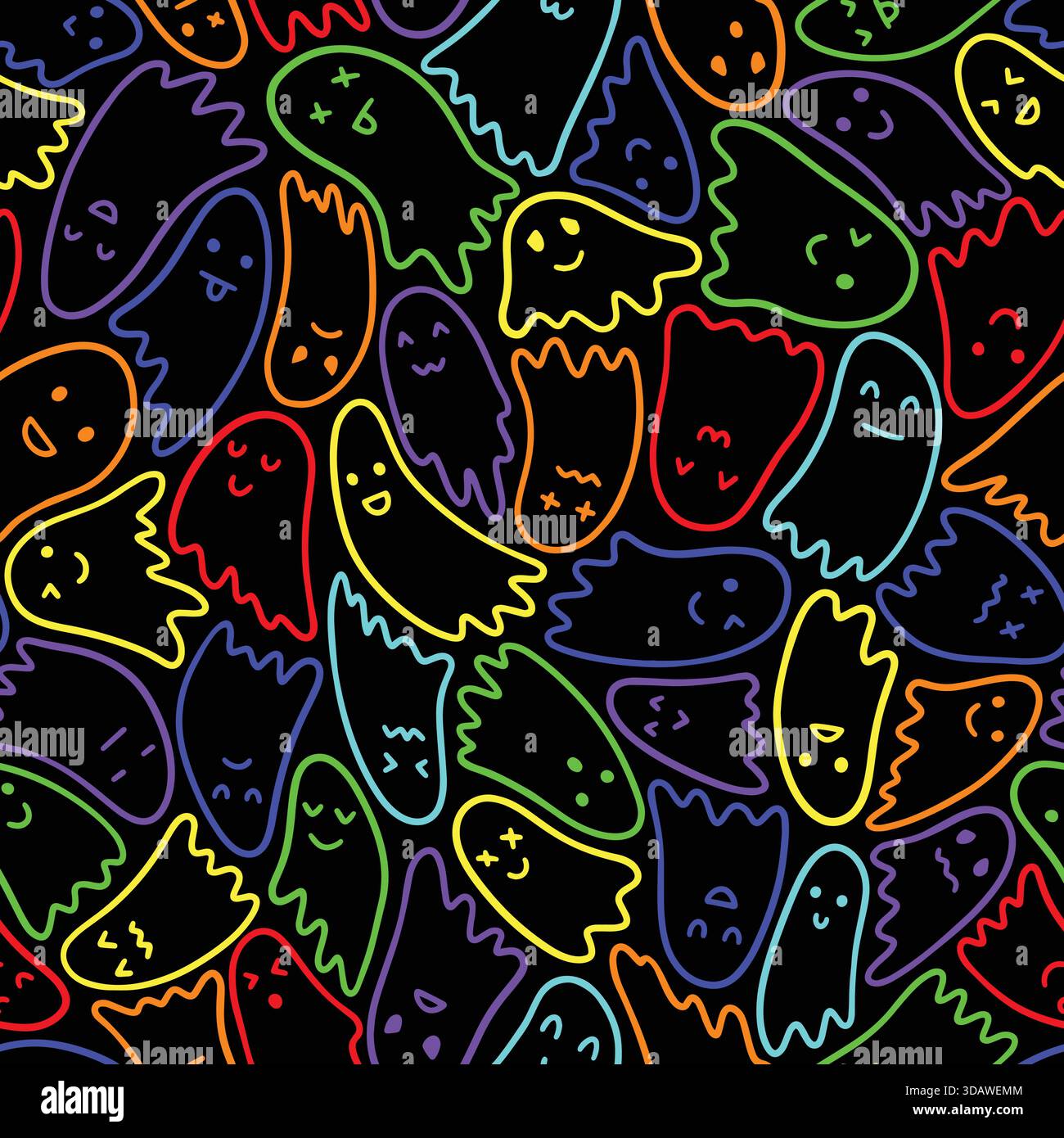 Halloween neon design Stock Vector Images - Alamy